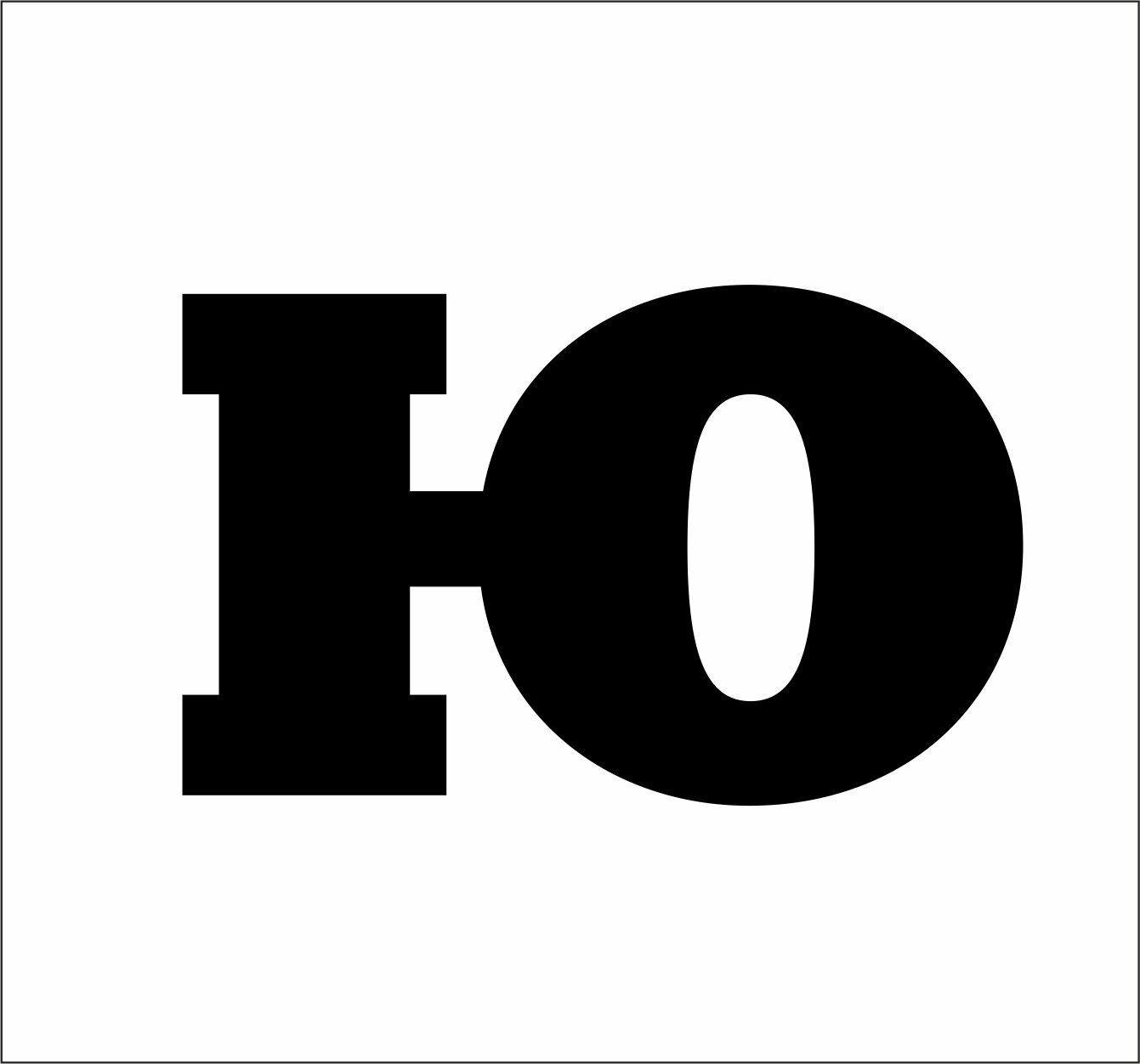 Буква Ю из акрила для вывесок 5 см / шрифт 6 черный