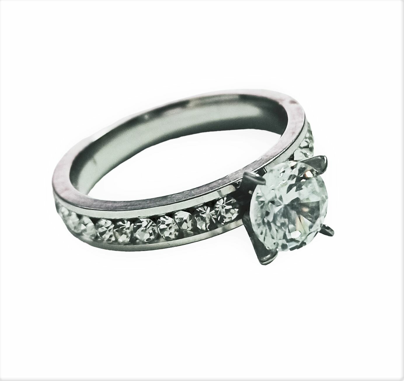 Кольцо Anikom, искусственный камень, циркон