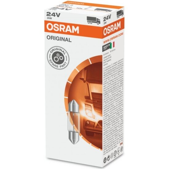Лампа автомобильная Osram C3W (SV7/8.5) 28мм 24V, 1шт, 6430