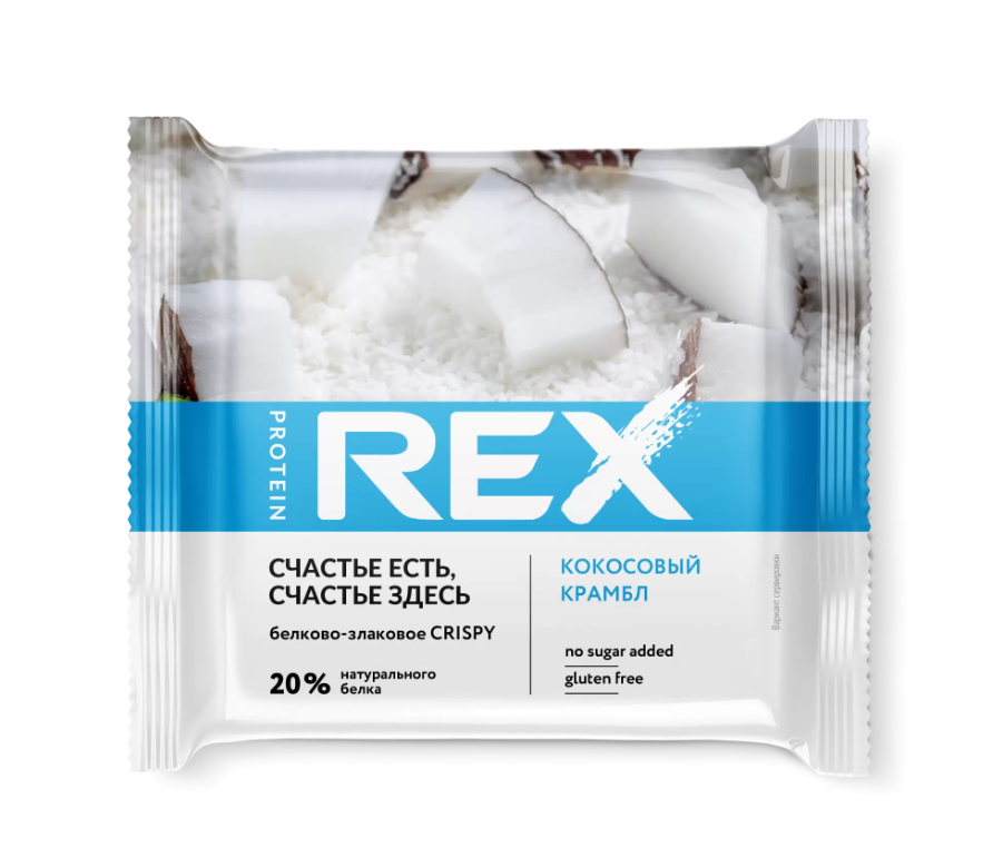 Хлебцы ProteinRex, Кокосовый Крамбл протеино-злаковые, 55 гр.