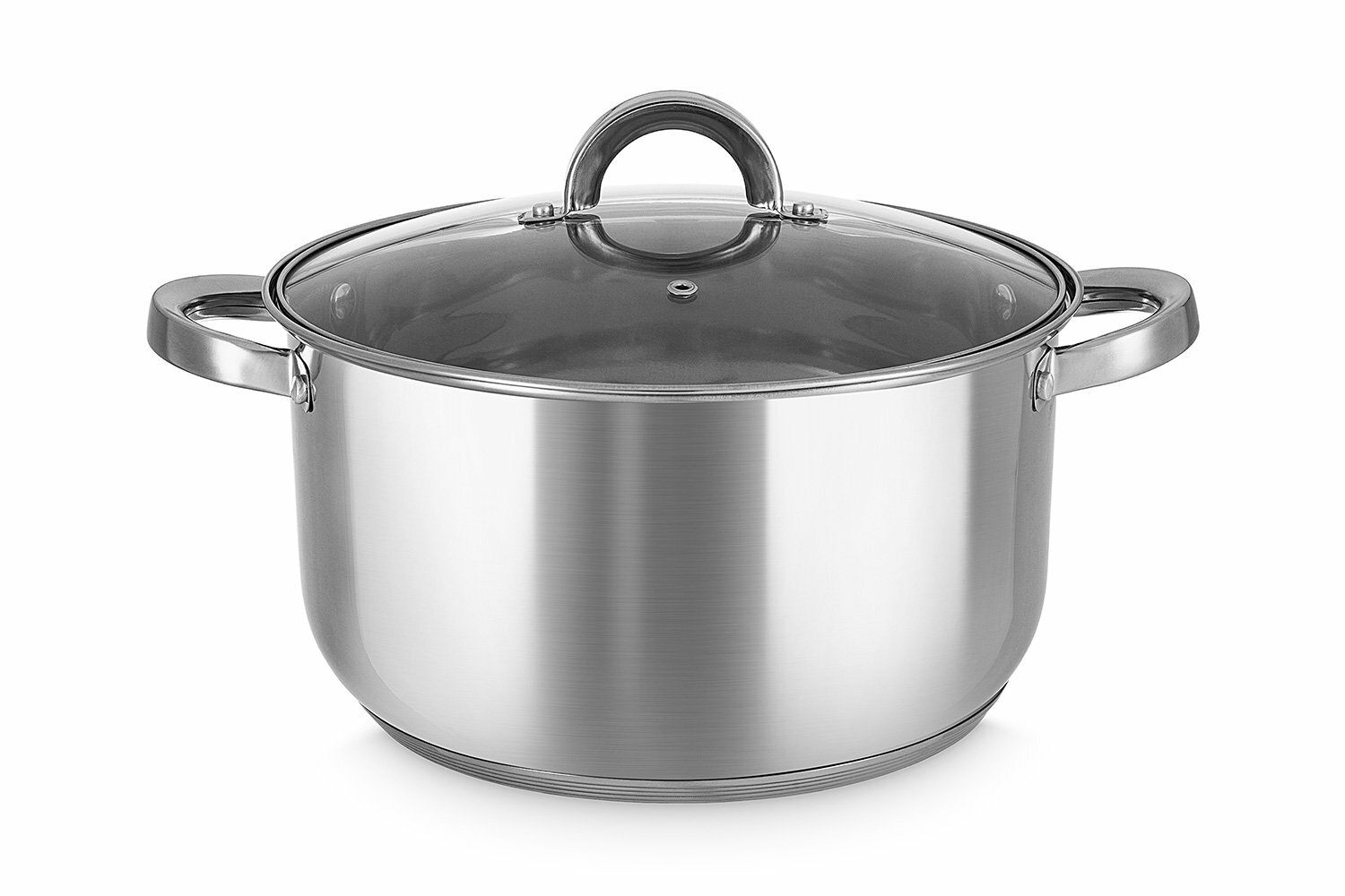 Кастрюля с крышкой MITTE Basic BG-9012A-26, 6,3 л, серебристый, нержавеющая сталь