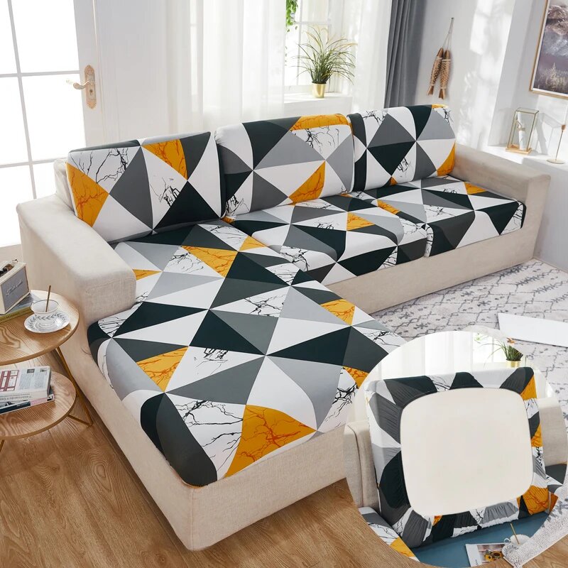 Чехол на диван S-EMIGA, геом. принт, color 20, BACK CUSHION