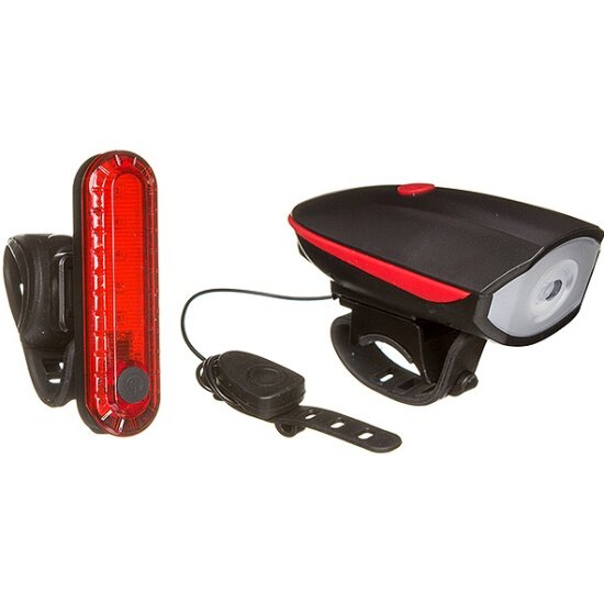 Комплект фонарей Stg FL1544A (300 люм звонок 120fb (1200MmAH)) + BCTL5477 (usb)