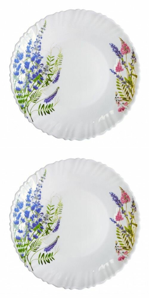 Mfk Тарелка десертная Лаванда, упрочнённое стекло, 19 см, 2 шт