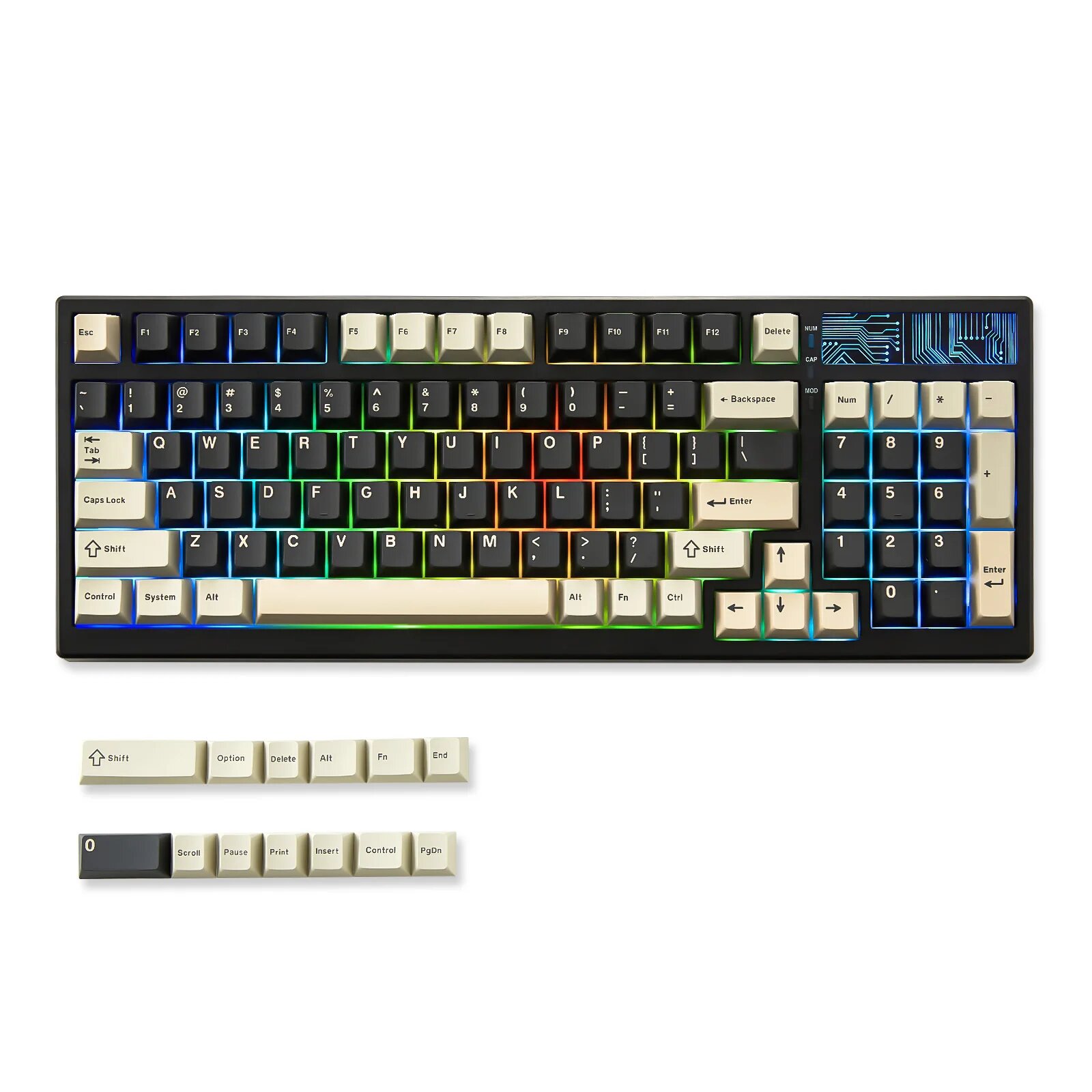 Механическая игровая клавиатура YUNZII YZ98 черная 99 клавиш Cocoa Cream V2, Black