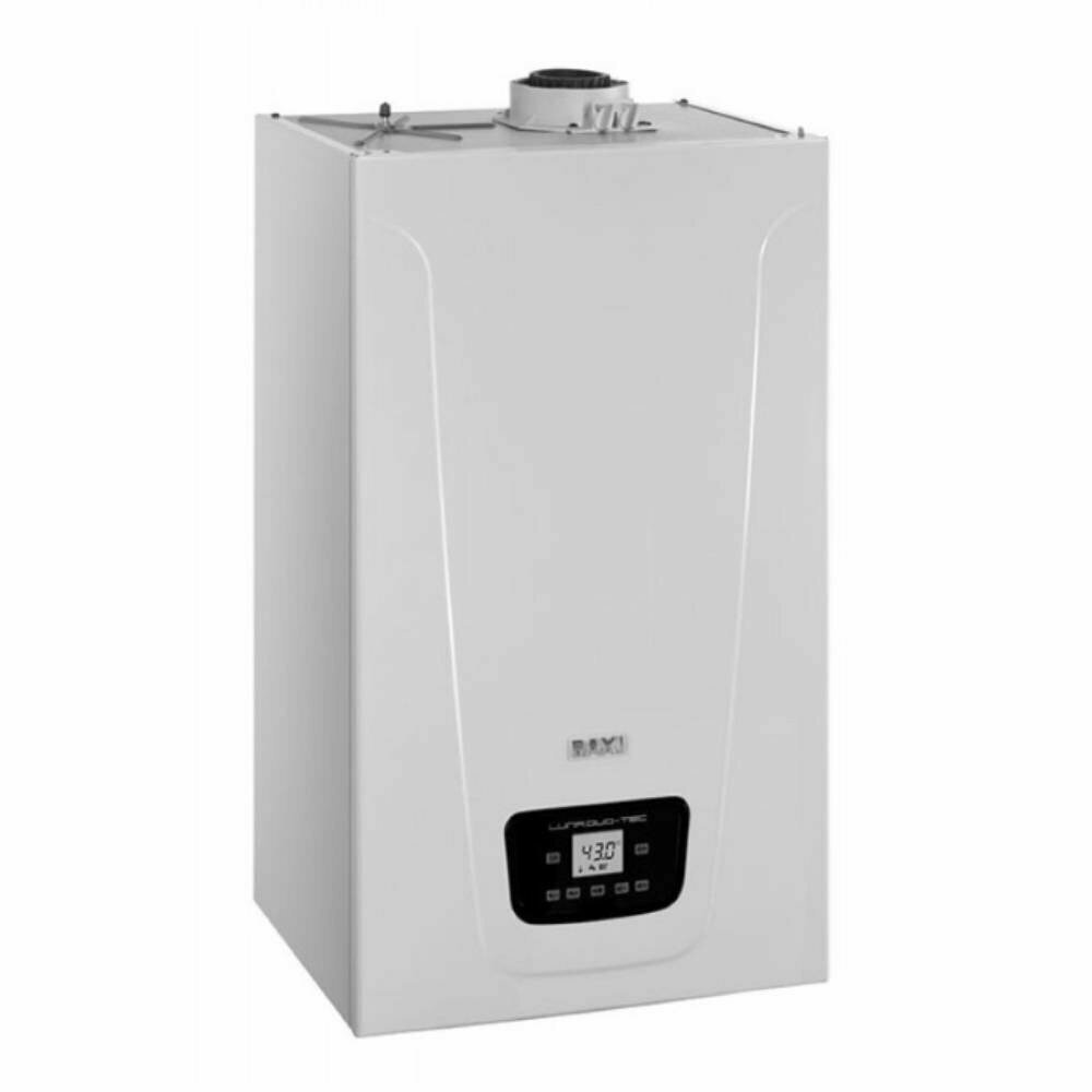 Котел газовый BAXI LUNA DUO-TEC E 1.24 конденс, настенный, 1 конт, закр. кам. сгор.