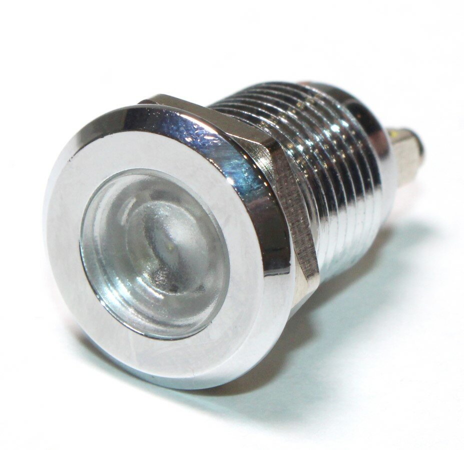 LED индикатор антивандальный GQ12D-W, RUiCHi, 12-24В