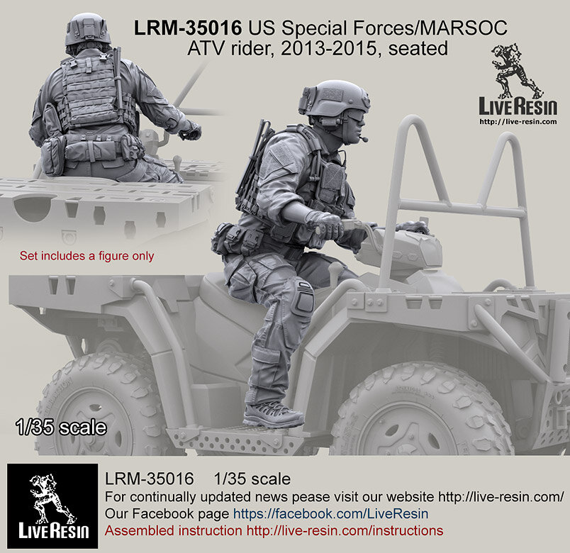 LRM35016 US Special Forces/MARSOC ATV rider 2013-2015 , seated