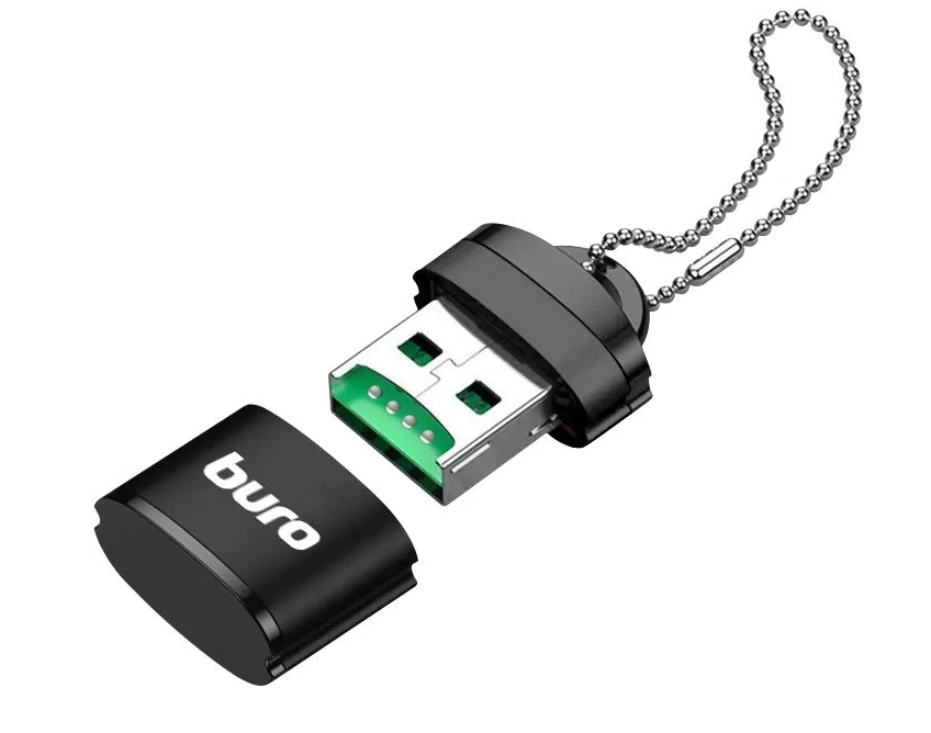 Кард-ридер Buro BU-CR-200 черный USB2.0