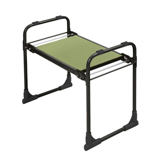 Скамейка садовая складная "Ника", мягкое сиденье, цвет: черный