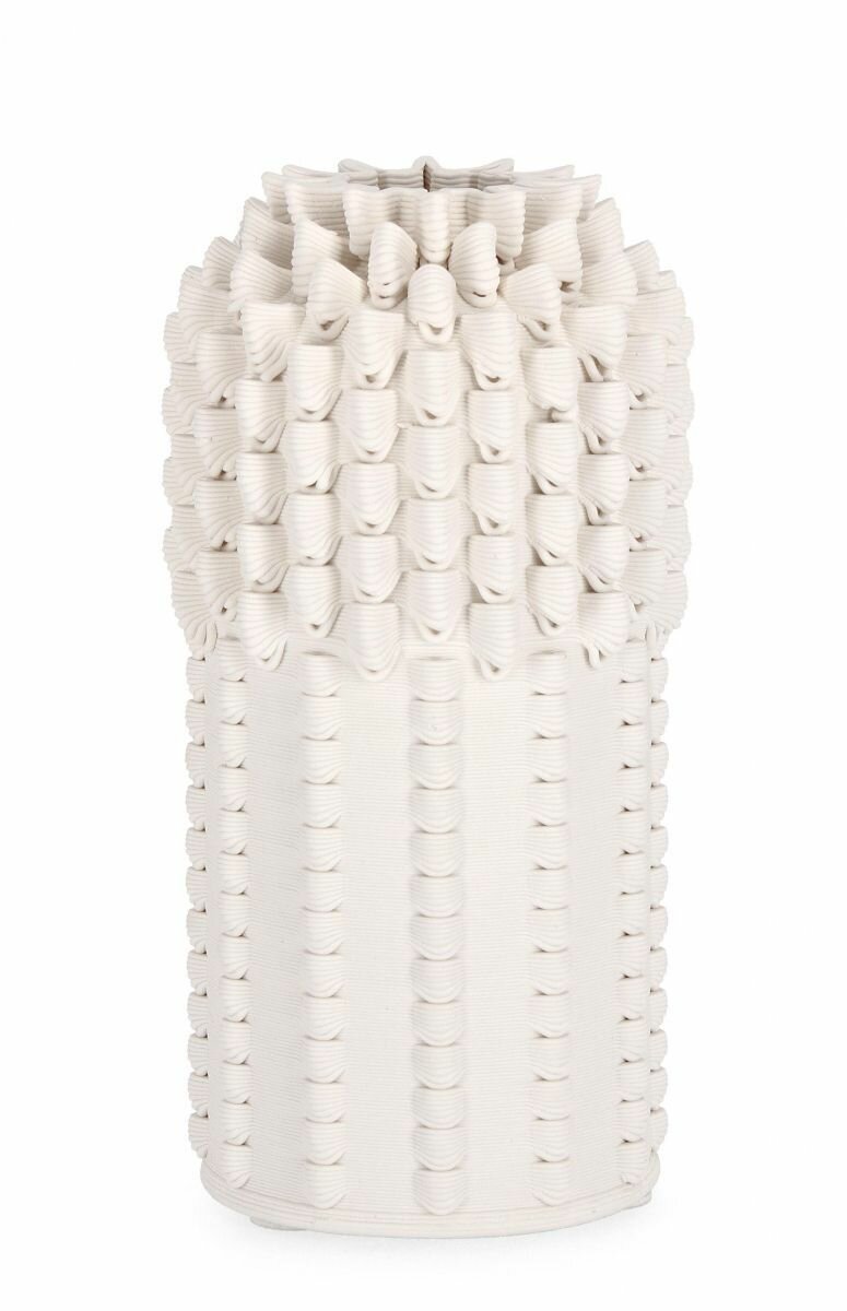 Ваза декоративная из керамики Reena, высота 23 см, цвет бежевый, Garden Relax, Италия