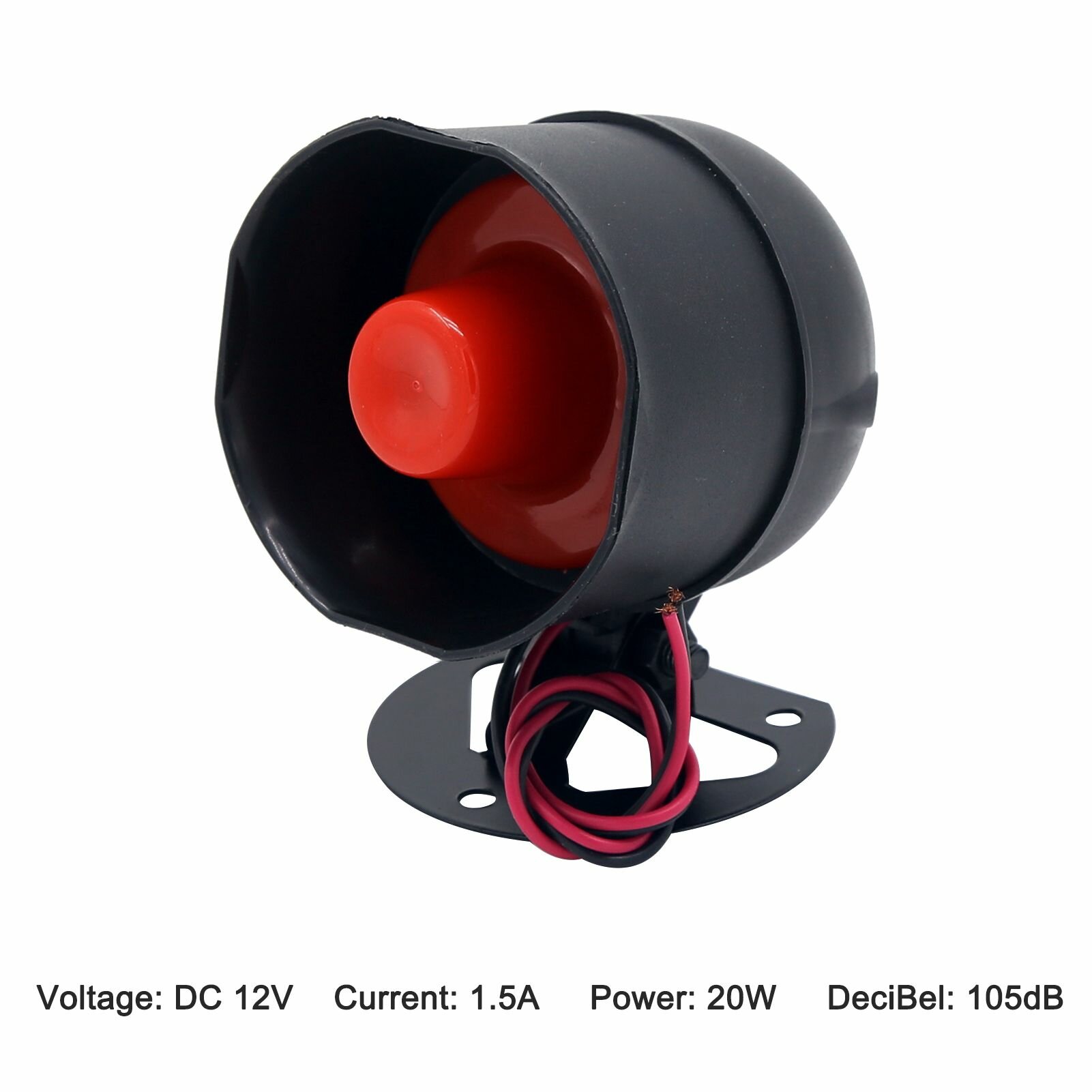 Сирена сигнализации 12В, 105 дБ, противоугонная, для авто, мото.