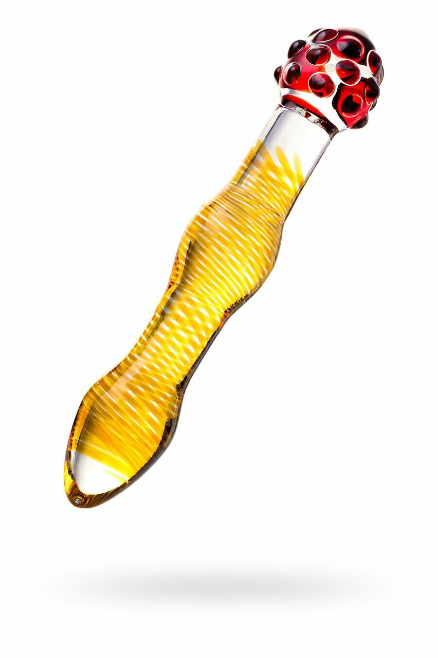 Двусторонний фаллоимитатор Sexus Glass, стекло, прозрачный, 18 см