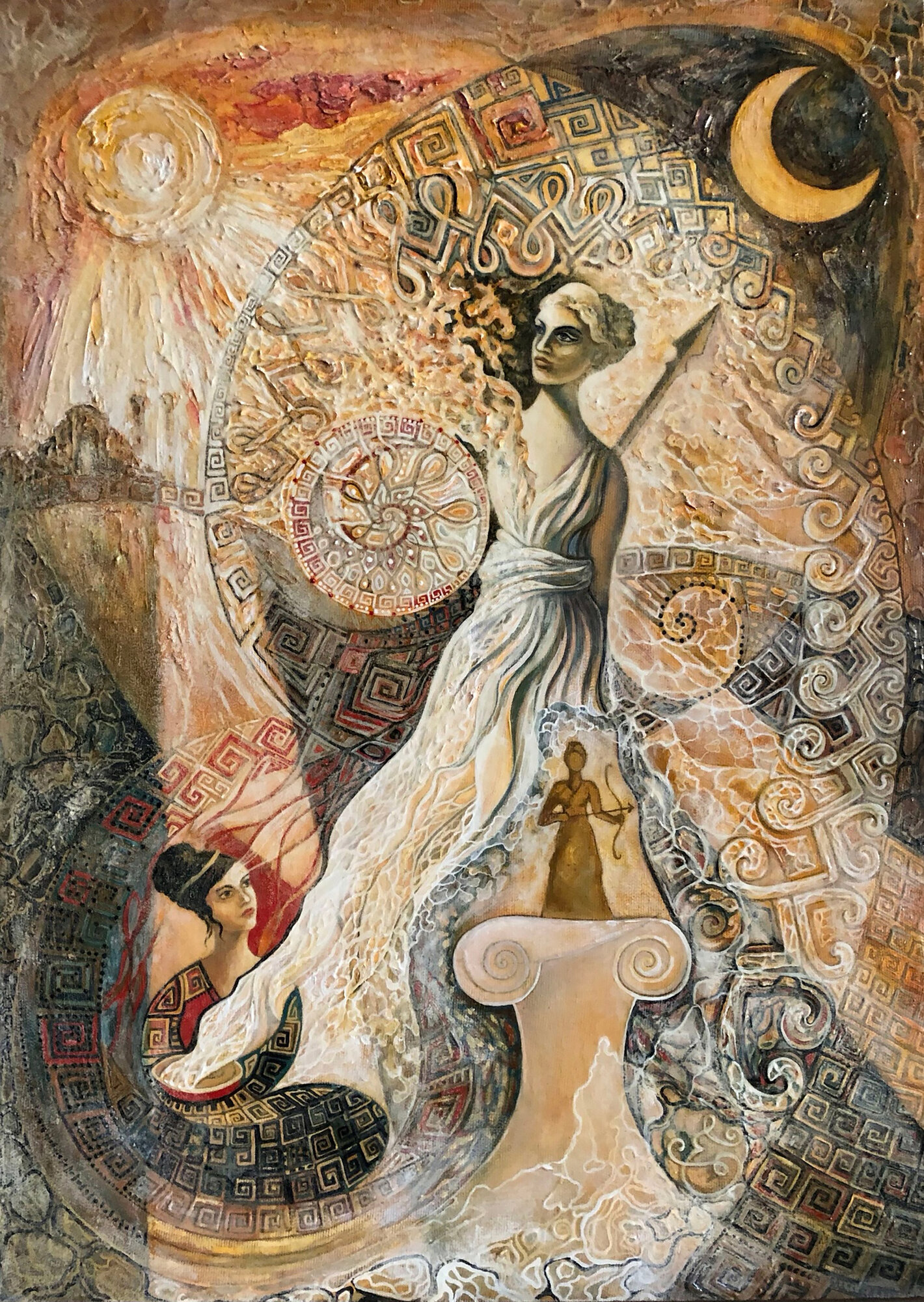 Картина Золотаревой М. "Ифигения в Тавриде" 50x70, холст, масло