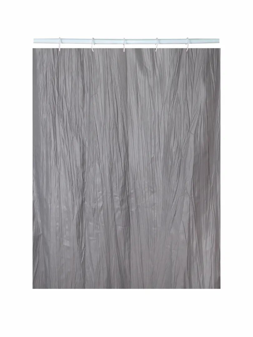 Штора для ванной Zenfort Tafta Crash 180x200 см полиэстер цвет серый