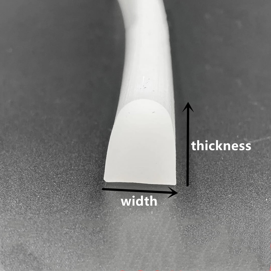 Теплоизоляционная лента силиконовая белая 10 м 8 мм, 10 мм