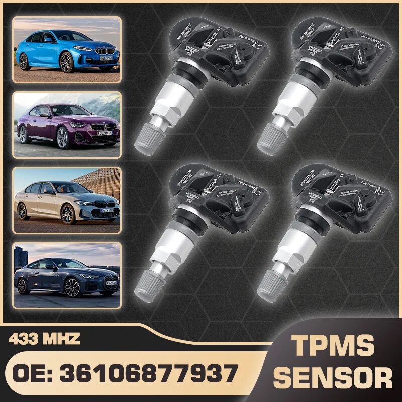 Датчик давления в шинах TPMS для BMW 1 серии F40 BMW 2 серии G42 NB2 U06 F74 BMW 3 серии G20 BMW 4 серии G22 G26 36106877937 4 PCS