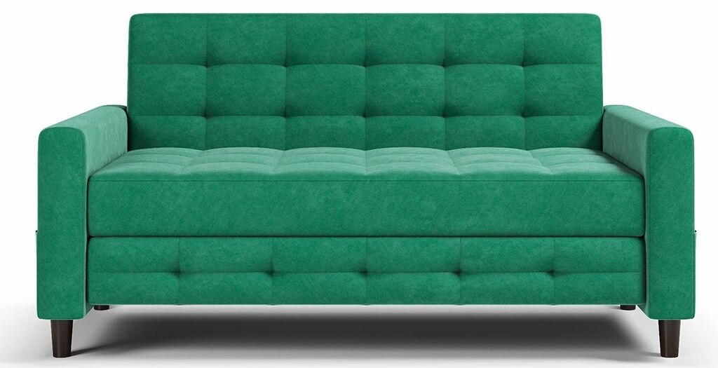 Диван-кровать Нован Мини, 142х87х79 см, велюр Bingo Green, механизм Аккордеон, детский диван раскладной
