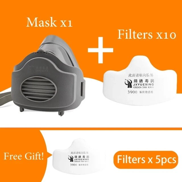 ELESESAFE 3200 Half Face Dust Mask 3200 Mask 10 filters