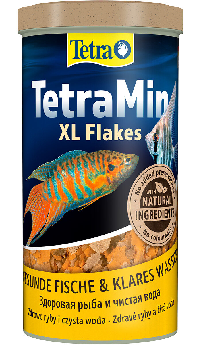 TETRAMIN XL FLAKES — Тетра корм-хлопья для всех видов рыб (крупные хлопья) (1 л)