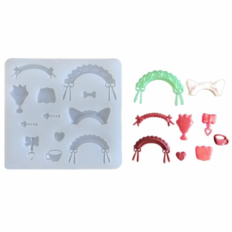 (1 шт.) Молд для аксессуаров с эффектом песчаных часов (головной убор) - 1