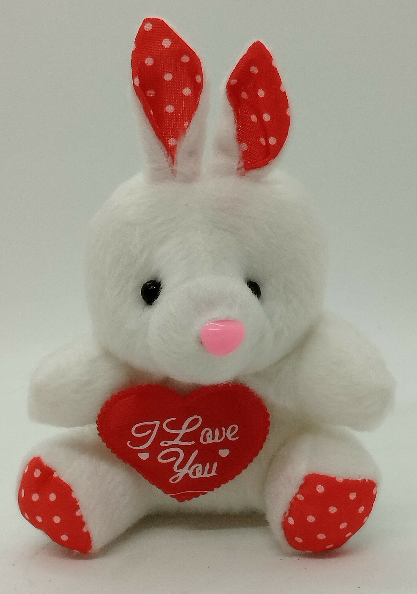 Игрушка мягкая на присоске, зайчик "I Love You"