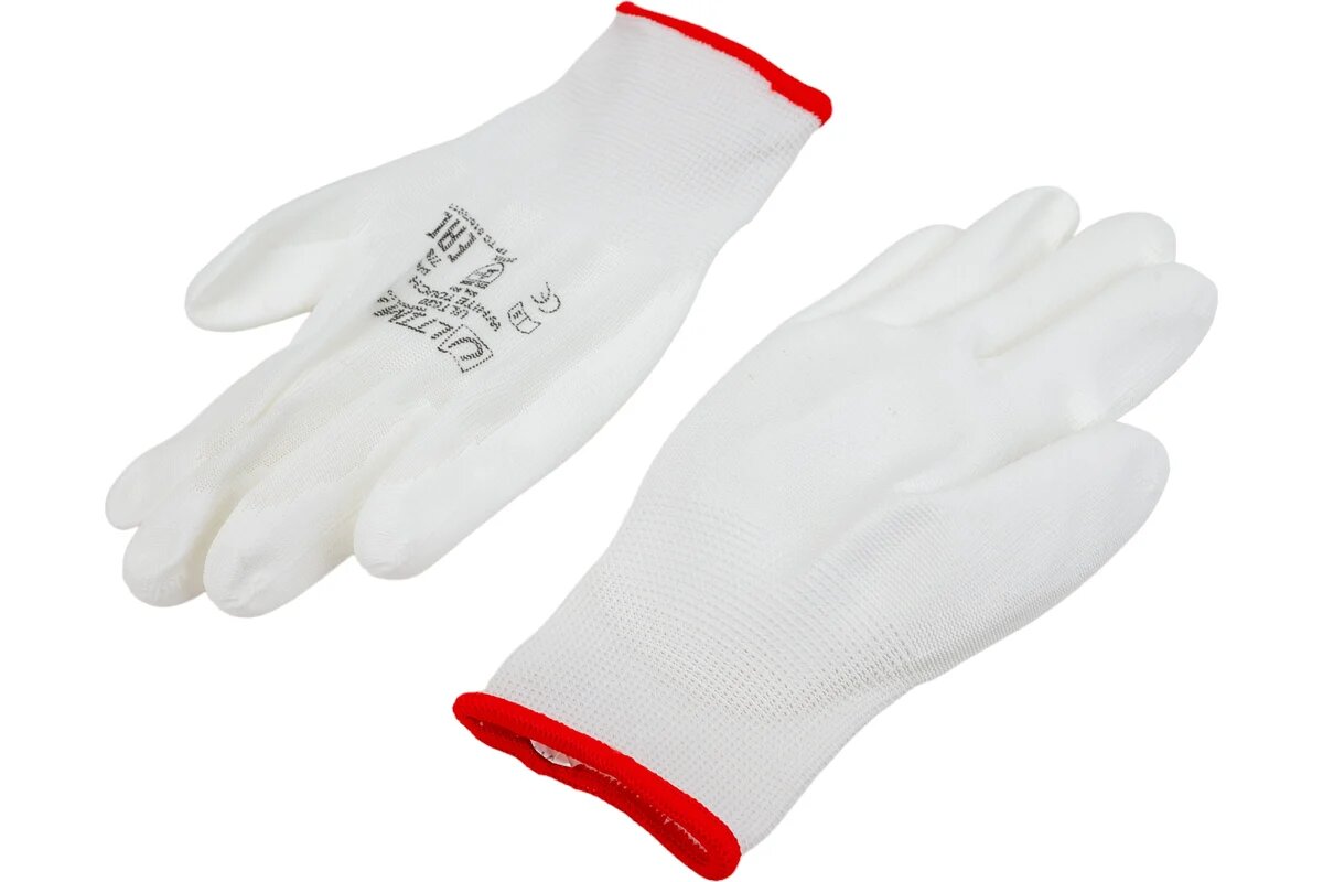 ULTIMA WHITE TOUCH ULT620/S Нейлоновые перчатки с полиуретановым покрытием белые