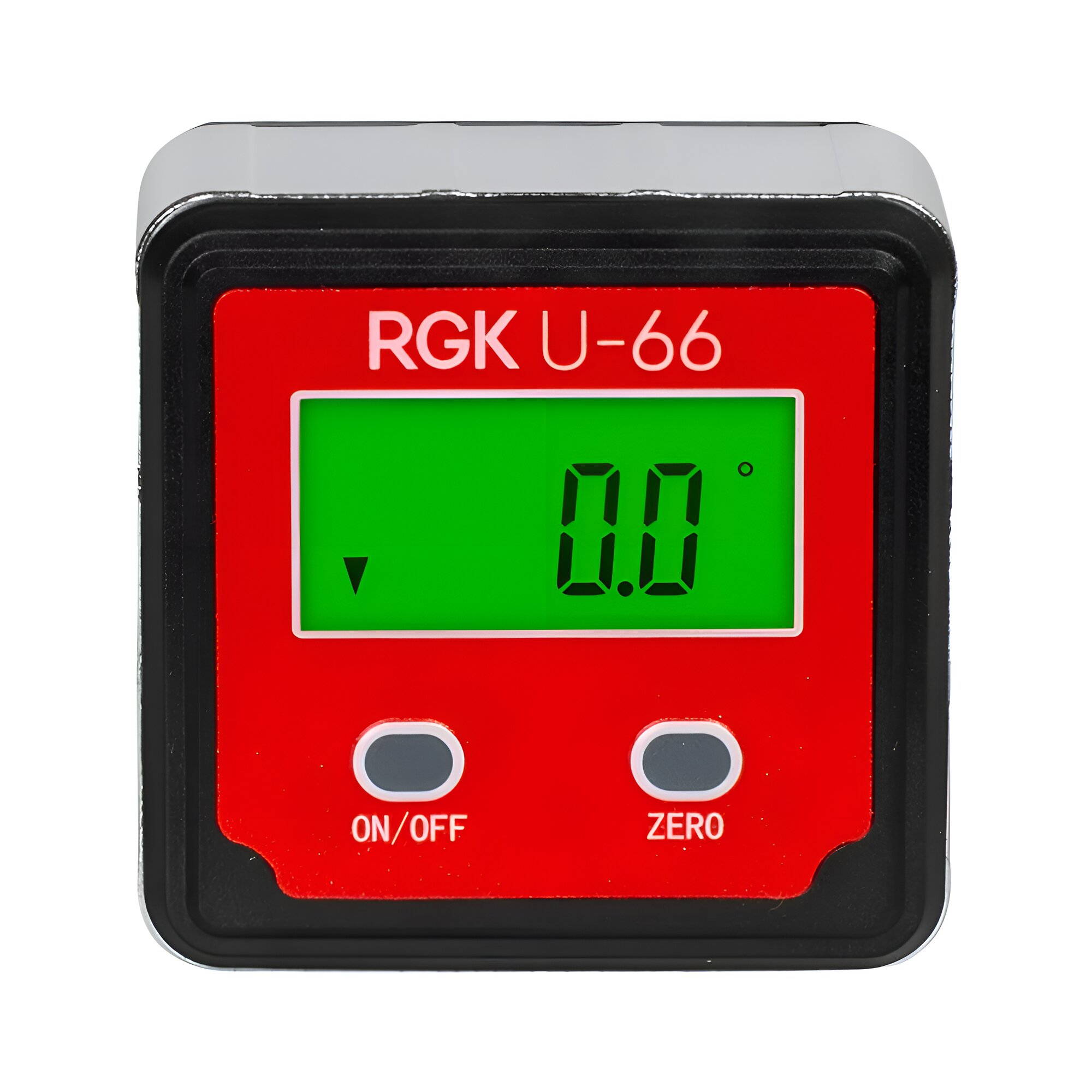 Электронный квадратный уровень компактный RGK U-66, 6 см (арт. 776080)