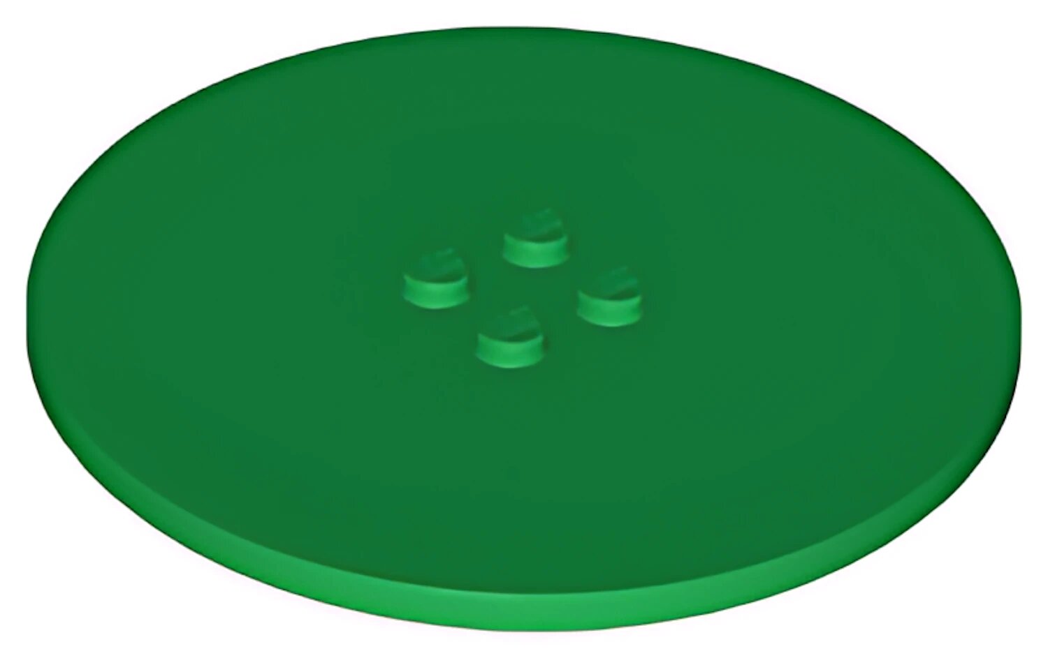 Деталь LEGO Lego Tile, Round 8 x 8 with 4 Studs in Center 6177 Green N