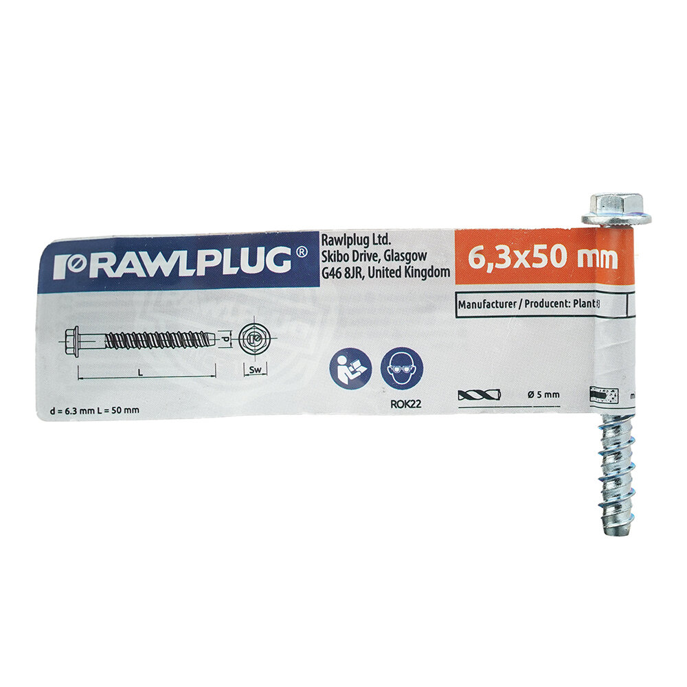Анкер-шуруп по бетону 6,3х50 мм
