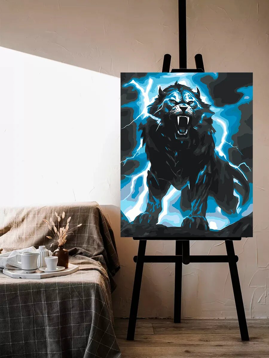 Картина по номерам Саблезубый Тигр Животное