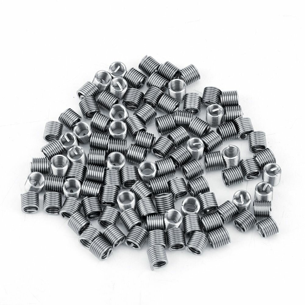 Вставки с винтовой резьбой из нержавеющей стали M4 SS304, 100 шт, Прочные спиральные вставки M4 * 0,7 * 2 мм для более прочной резьбы, 100% коррозионная стойкость
