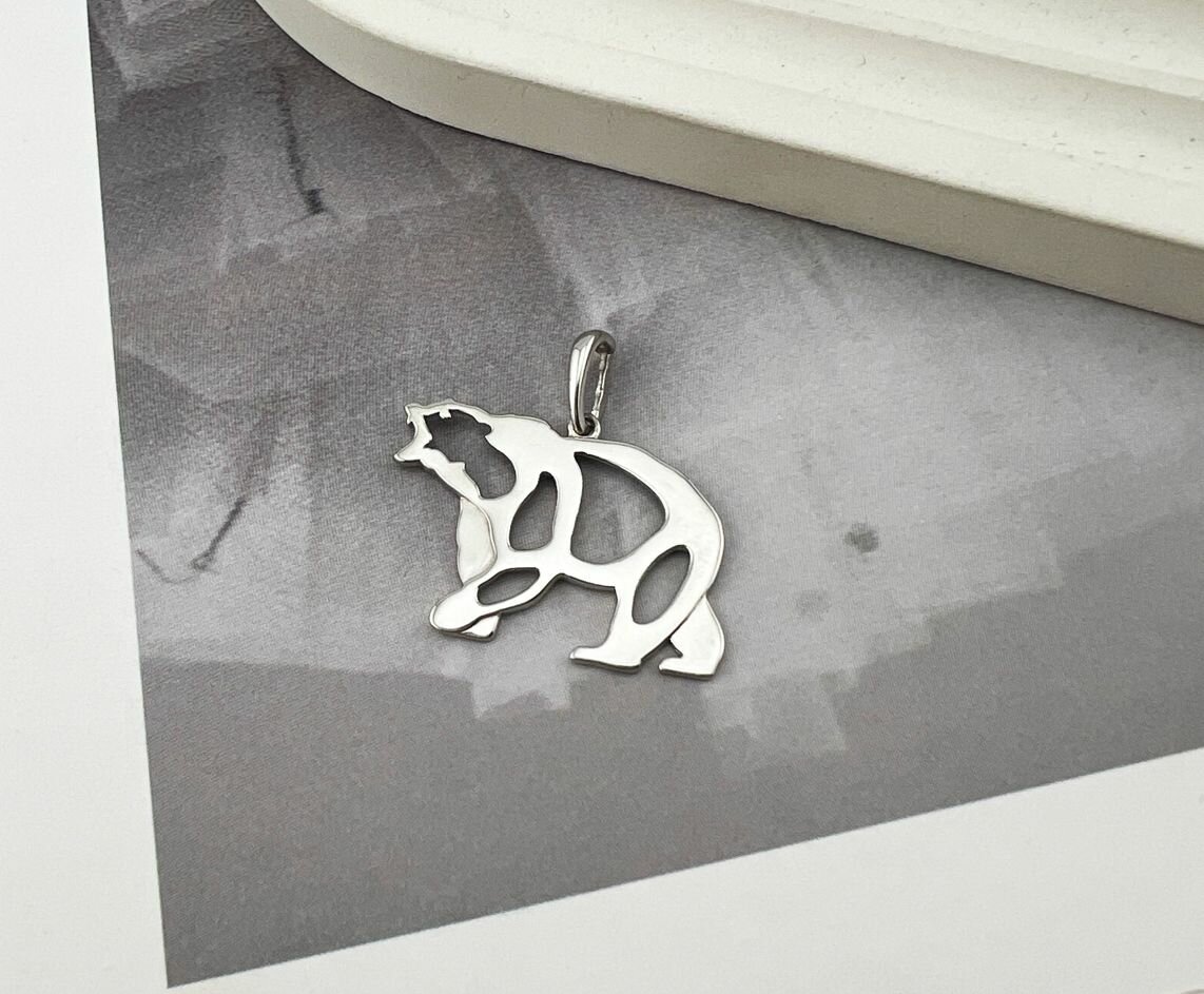 Подвеска, серебро, 925 проба, родирование