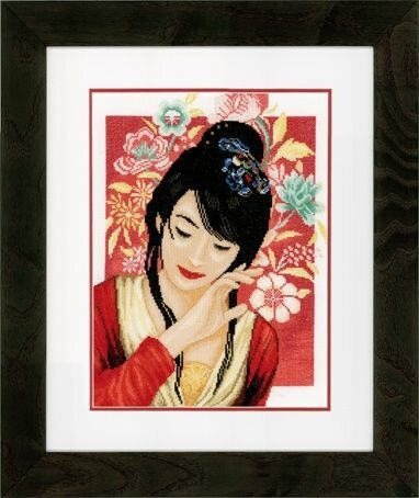 Набор для вышивания Lanarte Asian flower girl, 39х28 см (ND. LAN. PN-0150000)