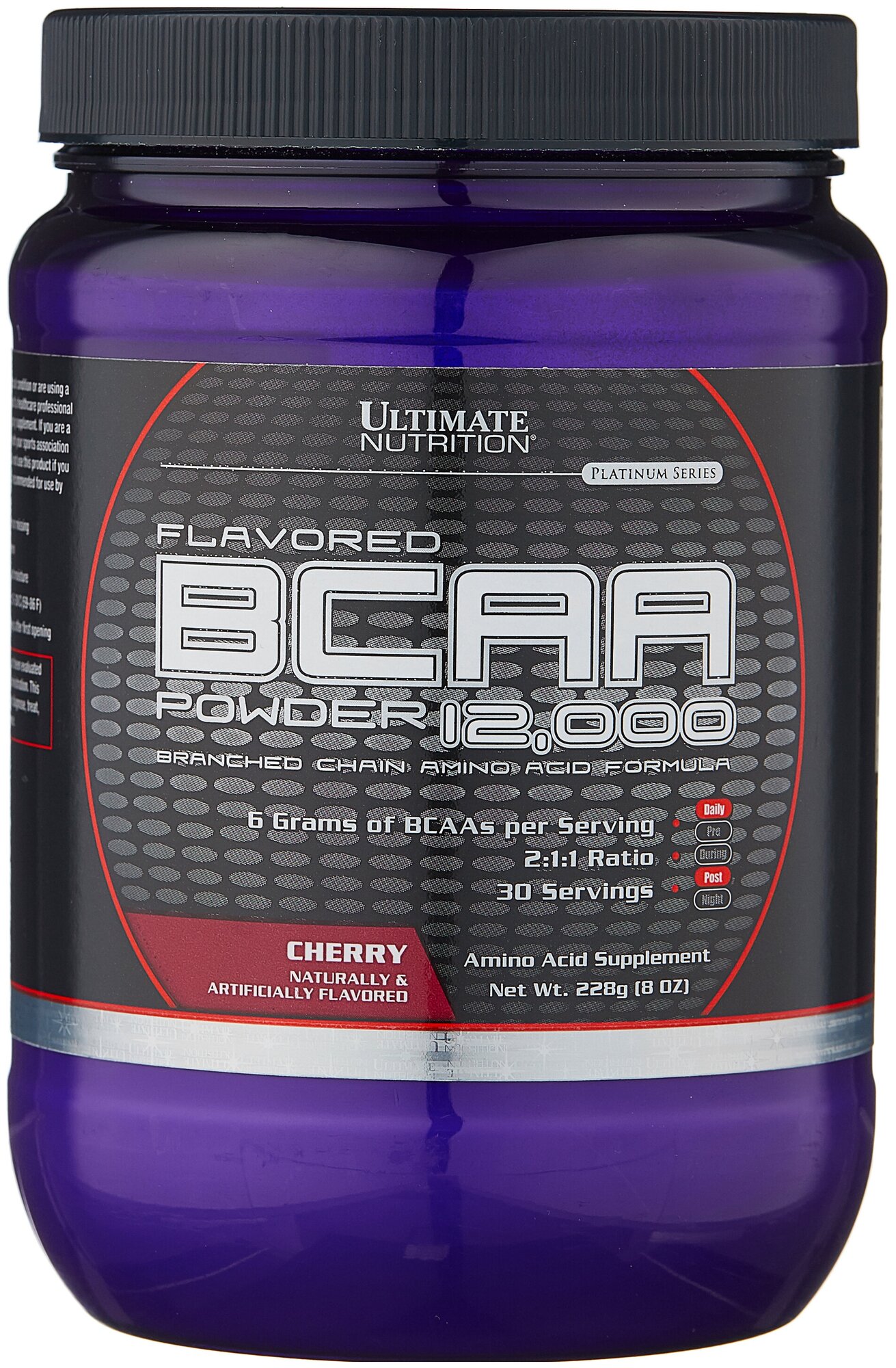 Аминокислоты BCAA (БЦАА), Ultimate Nutrition, BCAA Powder 12000 Flavored, 228 гр, Вишня