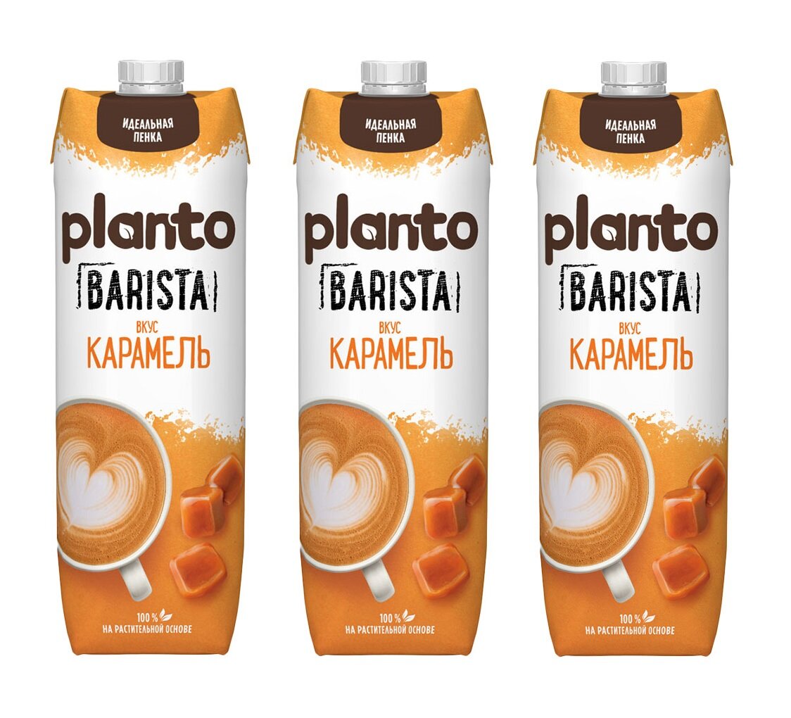 Напиток соевый Карамель, Barista PLANTO, Россия, 1 л х 3шт