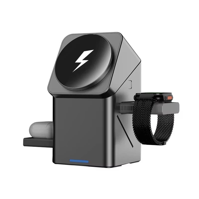 Вращающееся беспроводное зарядное устройство Magic 3 в 1, магнитное зарядное устройство для док-станции Apple, зарядное устройство для Iphone 16 15 14 13 Pro Max Iwatch Airpods