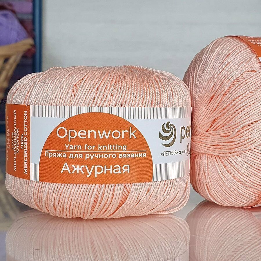 Пряжа Пехорка ажурная 68 чайная роза (10 мотков)