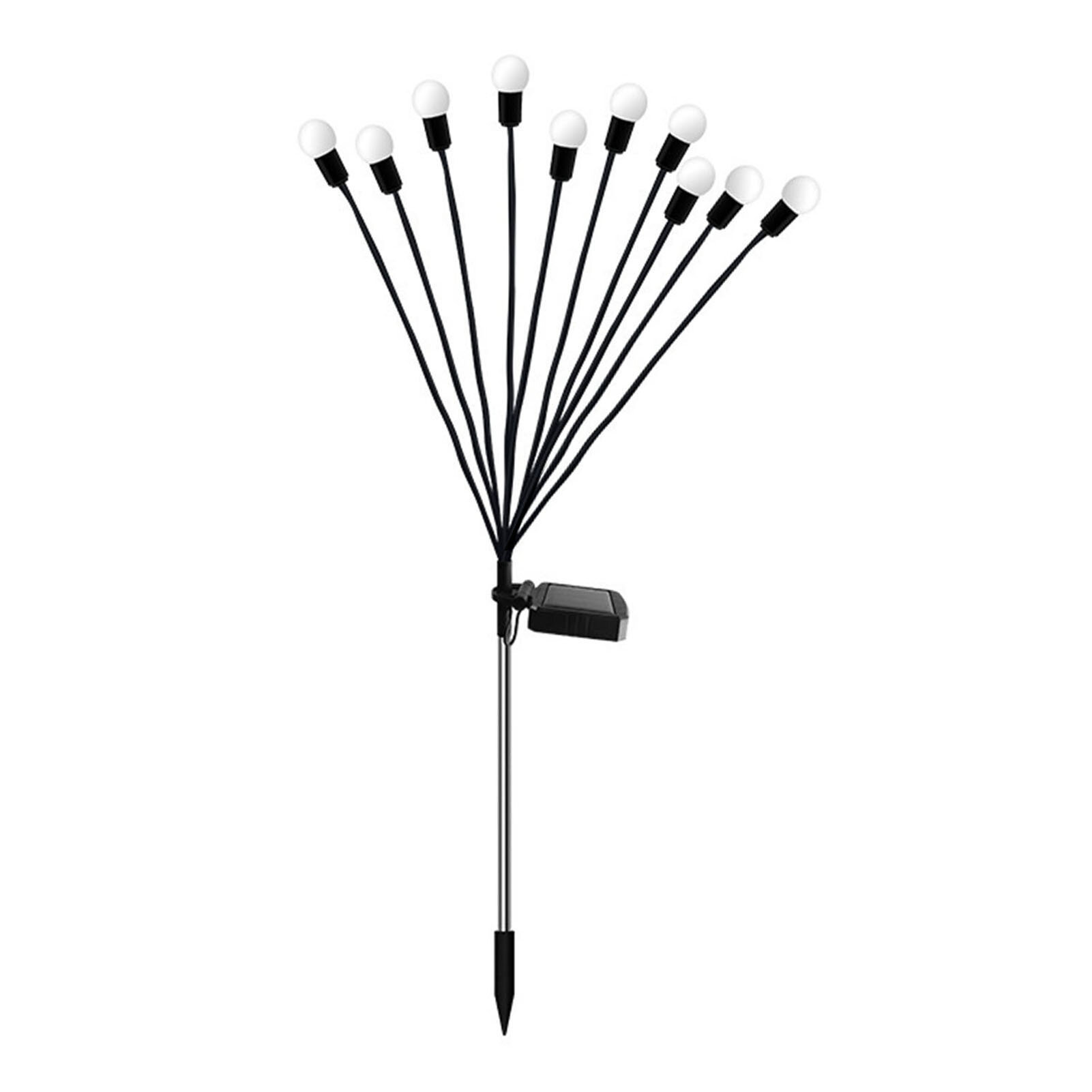 Солнечный газон, чувствительный к свету, интеллектуальное управление светом Яркий водонепроницаемый для двора сад 10 головы красочный свет