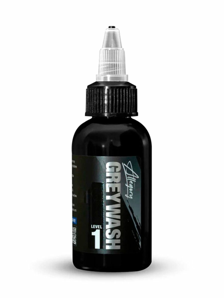 Краска для тату черная теневая Allegory Greywash Level 1 (Ultra Light) 60 мл