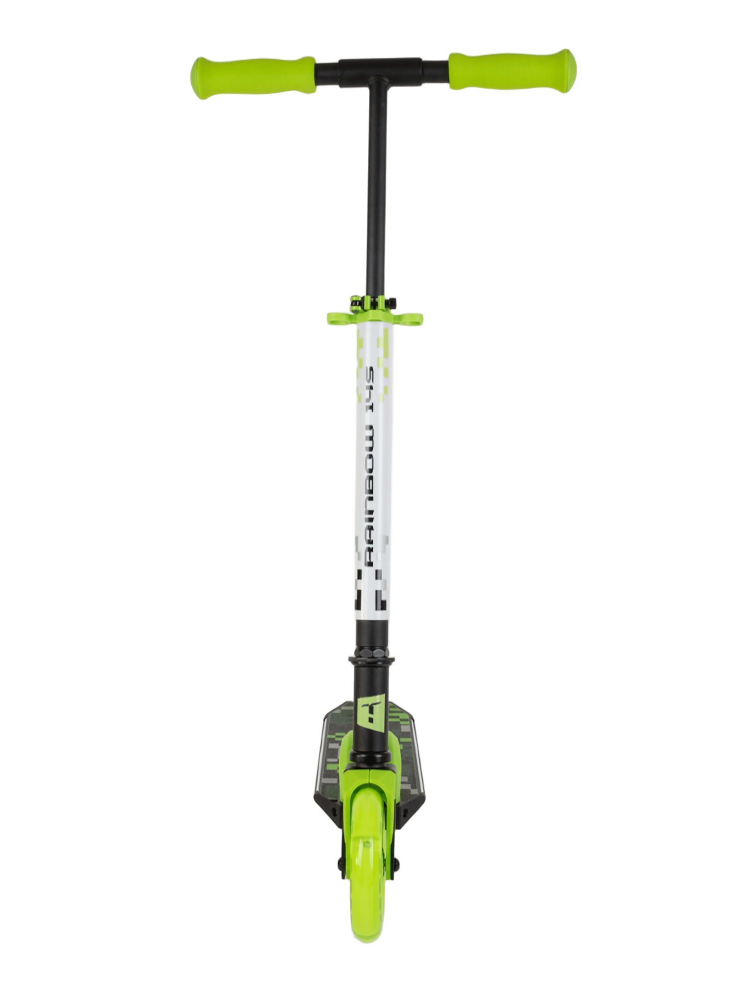 Самокат Tech Team "Rainbow 145", детский от 100см. - 2025 Black/Green — фото 1