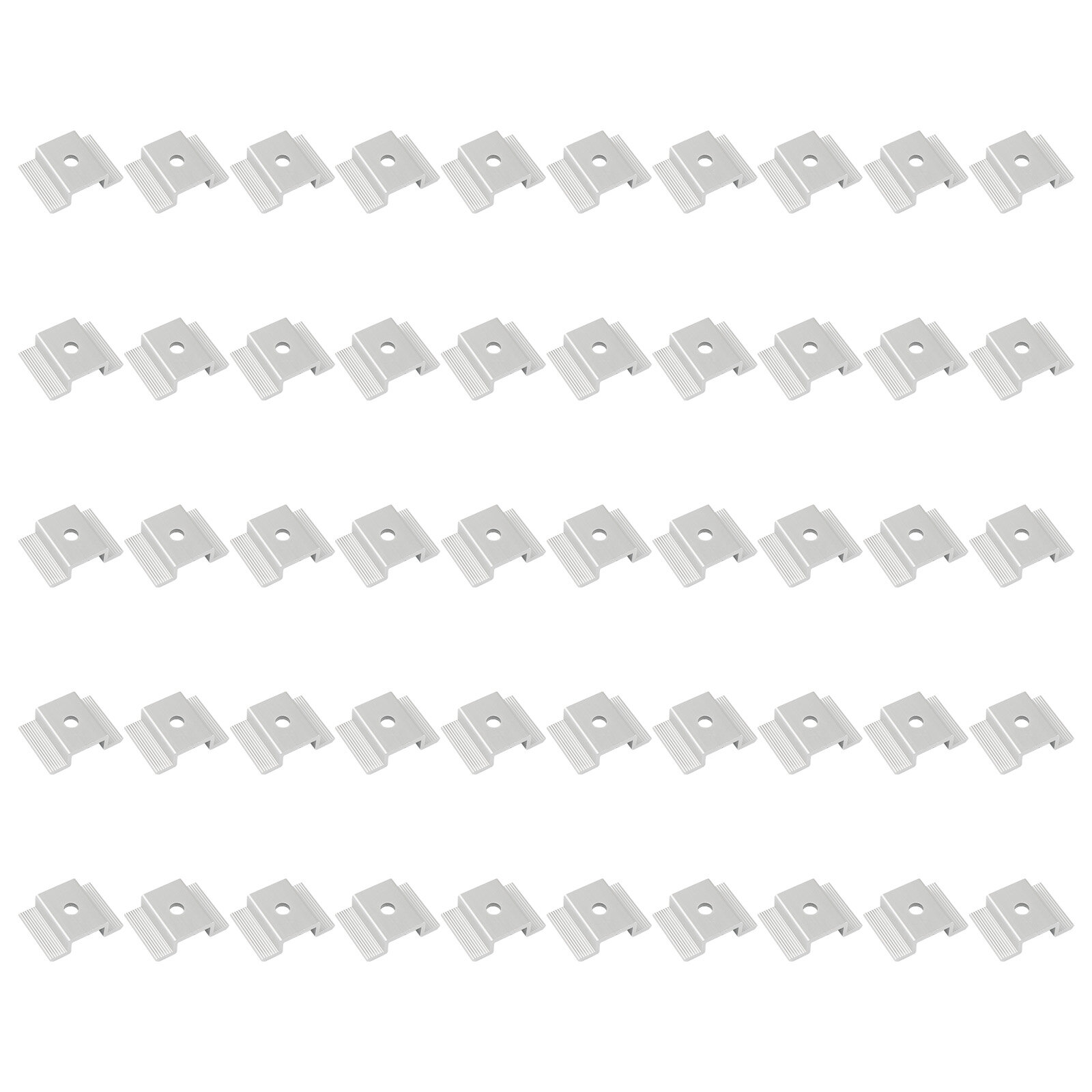 20/50 Шт. Средние зажимы для солнечных панелей Зажим для монтажного кронштейна солнечной панели Широкая фотоэлектрическая опора Аксессуары для Солнечной системы