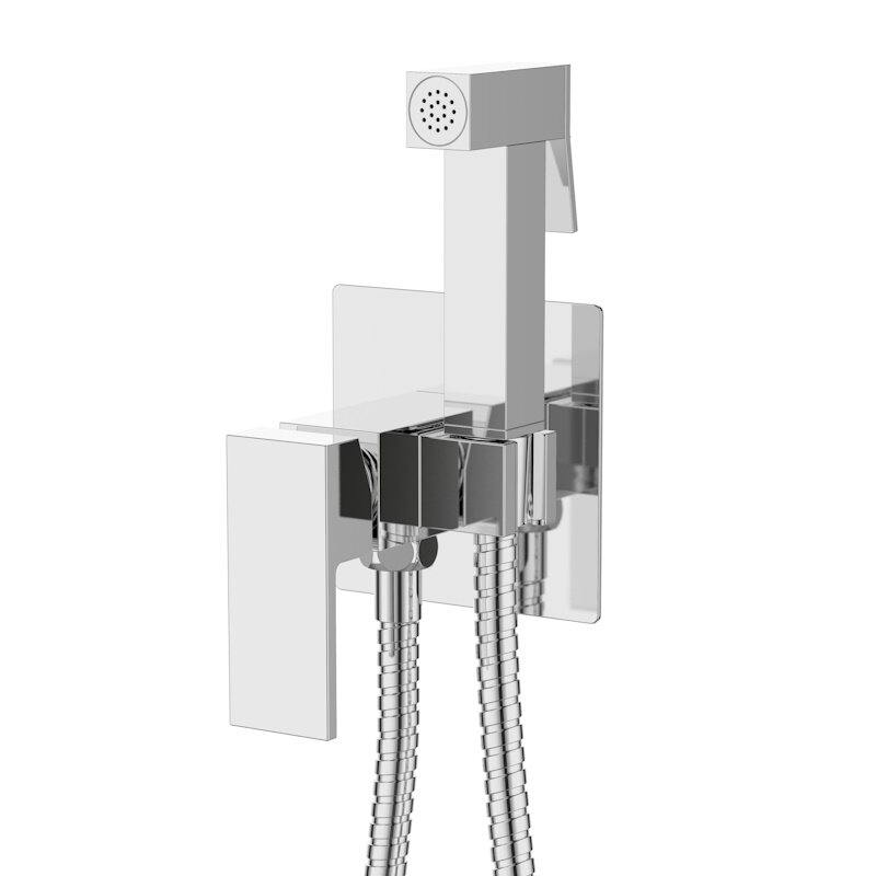 Гигиенический душ со смесителем встраиваемый ESKO SMHSMR, хром