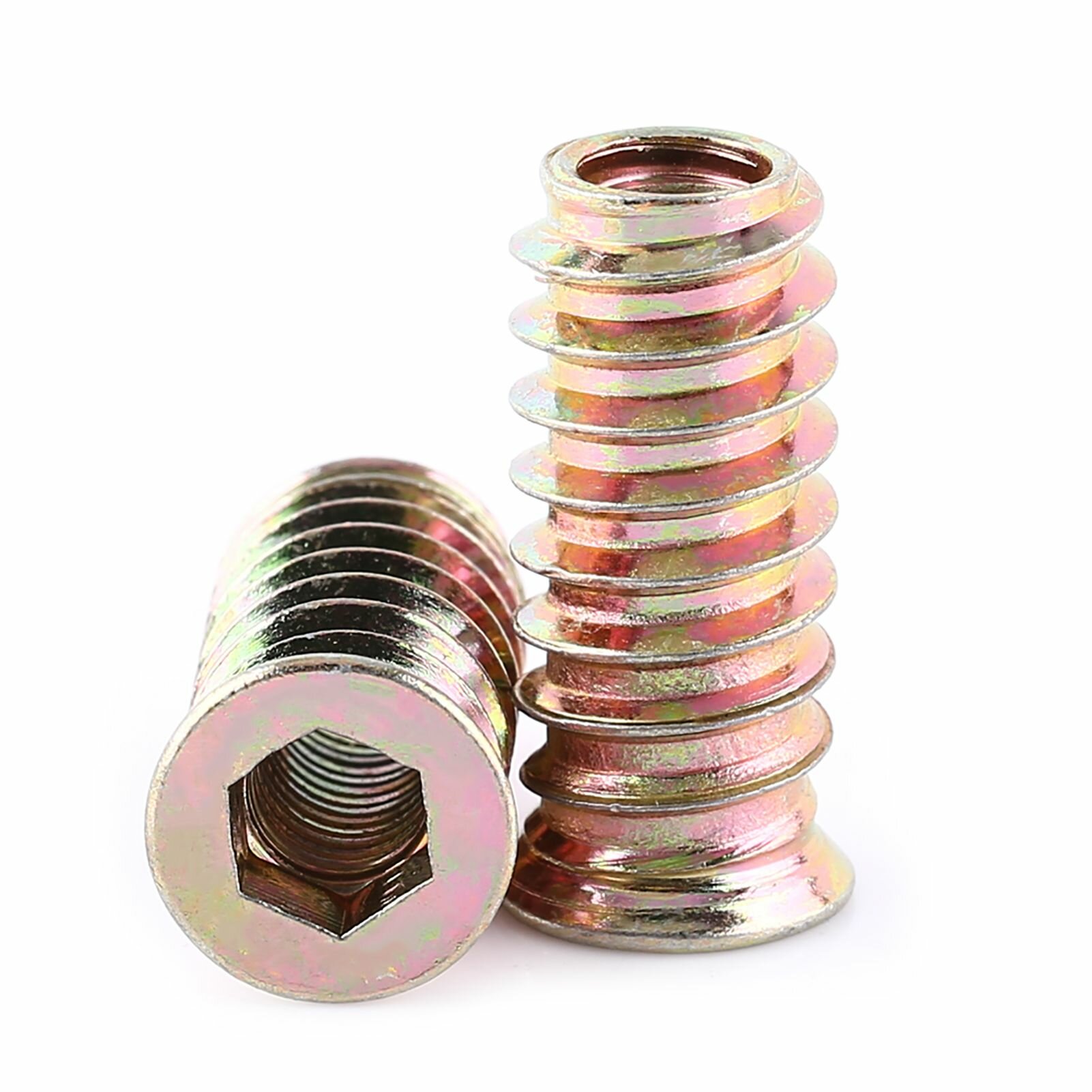 Резьбовая вставка M6 25, деревянная мебель, стальные гайки, винт с шестигранной головкой