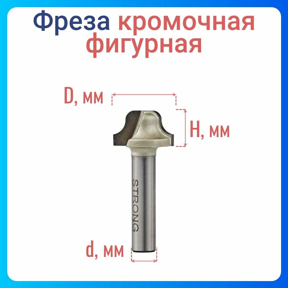 СТФ-2054 Фреза кромочная фигурная D22*H15*R5*d8 Standard Strong