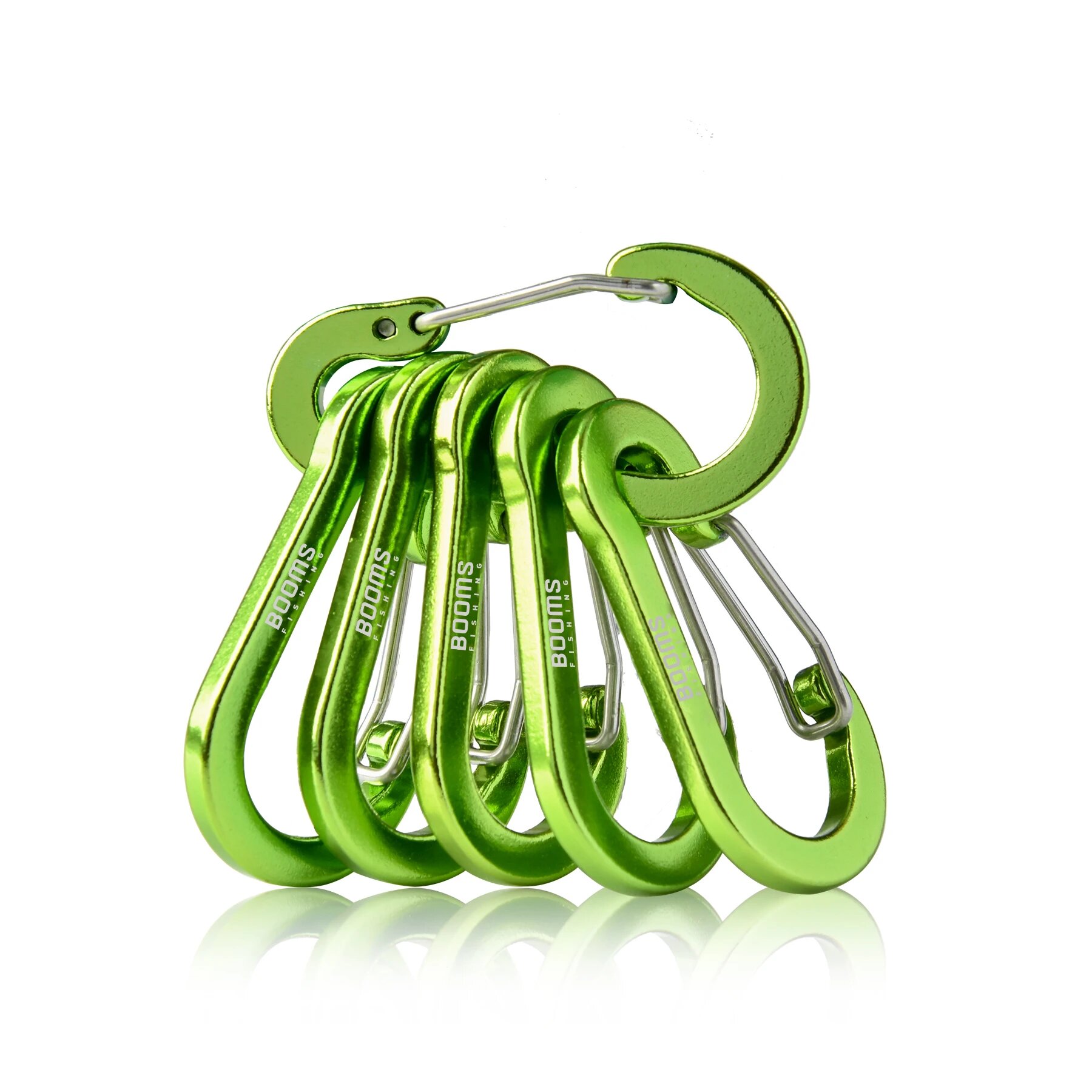 Карабины Booms Fishing CC1 6/10 шт. Зеленый, Green 6pcs