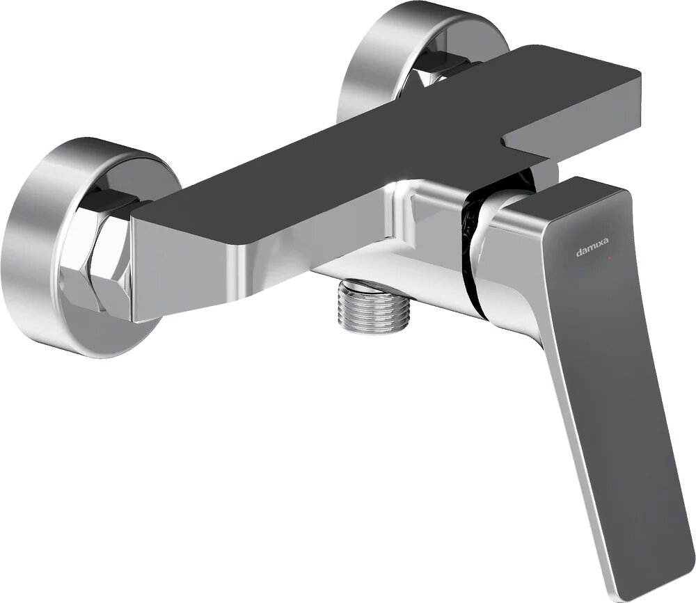 Смеситель для душа Damixa Urban DX9520000 хром, глянцевый, настенный, латунный, однорычажный, без лейки, смеситель для ванны с душем