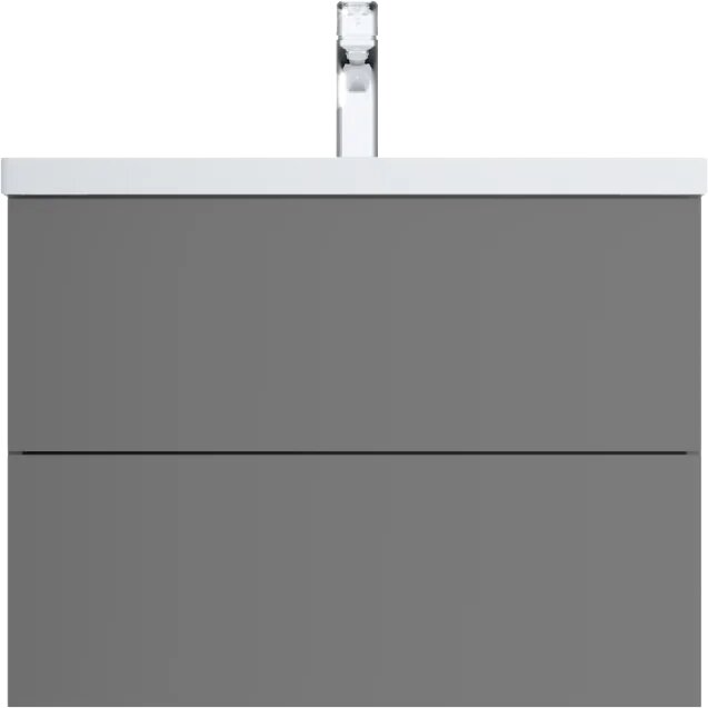 Тумба под раковину без столешницы AM.PM Gem 75 графит матовый, подвесная, с 2 ящиками