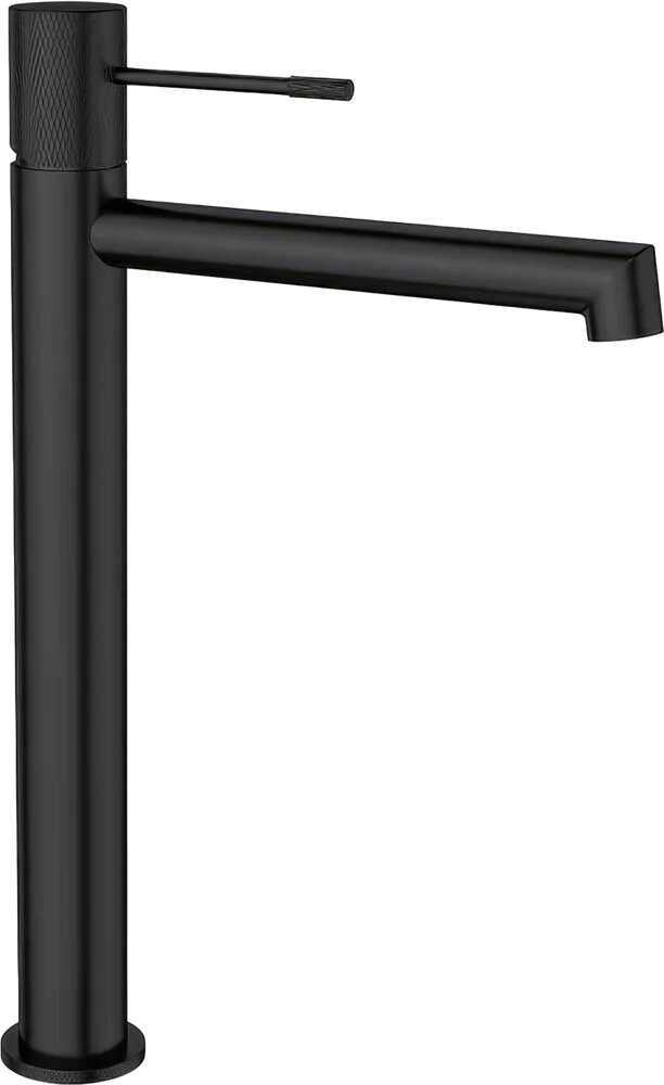 Смеситель для раковины Vincea Desire VBF-1D2MB черный, матовый, кран для ванной в раковину, из латуни, рычажный, с керамическим картриджем