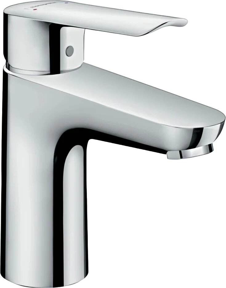 Смеситель для раковины Hansgrohe Logis E 71161000 хром, глянцевый, кран для ванной в раковину, из латуни, рычажный, с керамическим картриджем, с донным клапаном
